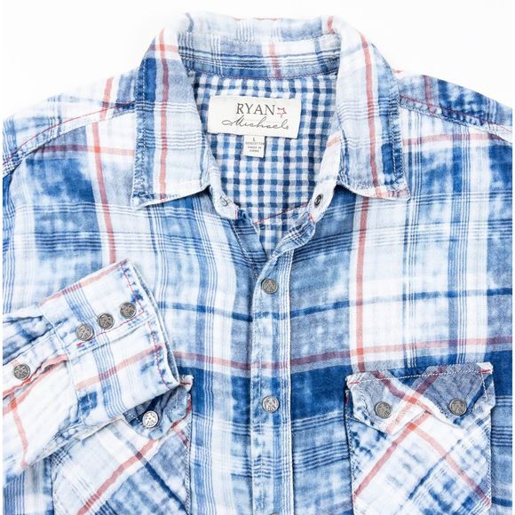 Ryan Michael | Shirts | Ryan Michael Western Shirt Mens Large Snapfront ...